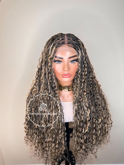 Bohemian Knotless Braid Wigs | Custom Goddess Box Braids Wig for Sale ...