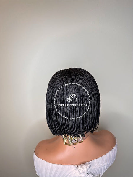 Lace Closure Braided Wigs | Short Bob Twist - Express Wig Braids™