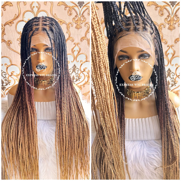 Ombre Knotless Box Braids | Knotless Wigs - Express Wig Braids™